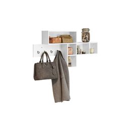 sobuy Wandgarderobe in Wei&szlig; - (B)110 x (H)53 x (T)15cm | Gr.: onesize