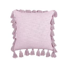 Beliani Dekokissen LYNCHIS in Rosa - (W) 45 x (H) 10 x (L) 45 cm | Gr.: onesize