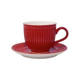 GreenGate Tasse mit Untertasse ALICE ROT | Gr.: onesize