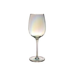 Intirilife Wein Glas Wei&szlig;wein Rotwein 440ml in Regenbogen Schimmer | Gr.: onesize