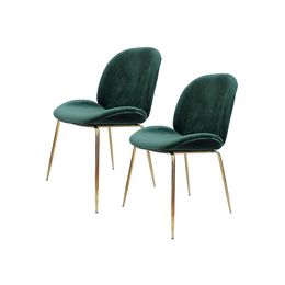 Qiyano Stuhl Yakari 2er-Set in Gr&uuml;n | Gr.: onesize