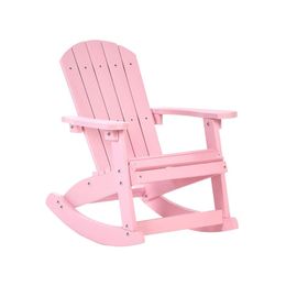 Beliani Kinderschaukelstuhl ADIRONDACK in Rosa - (W) 52 x (H) 67 x (L) 68 cm | Gr.: onesize