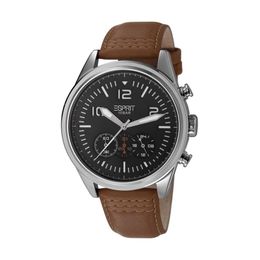 Esprit Quarzuhr Chester Chrono Brown in Braun/Silber/Schwarz | Gr.: onesize
