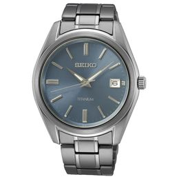 Seiko Herren-Armbanduhr Titan Blaugrau | Gr.: onesize