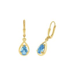 Amor Ohrh&auml;nger Gold 375/9 ct in Blau | Gr.: onesize