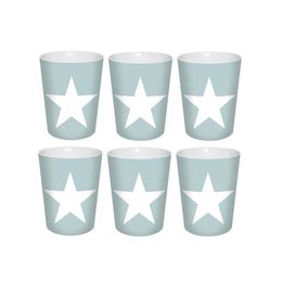 GEDA LABELS Becher Stern 6er Set in T&uuml;rkis - 300 ml | Gr.: onesize