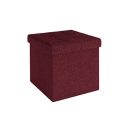 Intirilife Faltbare Sitzhocker 30x30x30 cm in KIRSCH ROT | Gr.: onesize