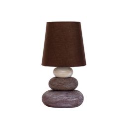 N&auml;ve n&auml;ve Tischleuchte "STONEY" in braun - (L)16 cm x (B)16 cm x (H)31 cm | Gr.: onesize