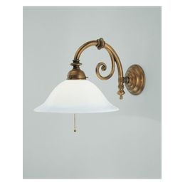 Licht-Erlebnisse Wandlampe (B)30 cm in Berliner Messing Wei&szlig; | Gr.: onesize