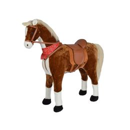 Pink Papaya Stehpferd f&uuml;r Kinder zum Reiten " Max 105 cm " in Braun/Blond | Gr.: onesize