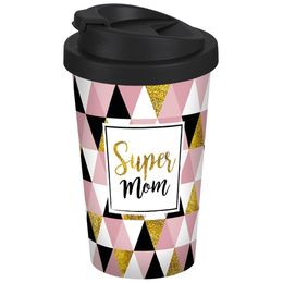GEDA LABELS Coffee to go Becher Super Mom in Rosa - 400 ml | Gr.: onesize