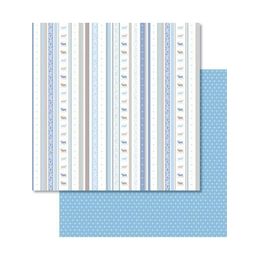 Buntpapierfabrik Ludwig B&auml;hr Scrapbook Paper Classic Christmas blau/braun12x12 Zoll Packung mit 25 ... | Gr.: onesize