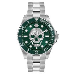 Philipp Plein Herrenuhr The $kull Diver in silber | Gr.: onesize