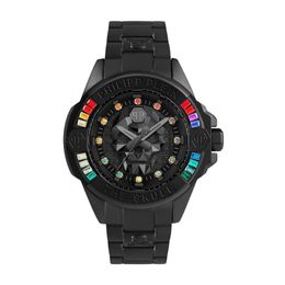 Philipp Plein Unisex Uhr The $kull Genderless Rainbow in schwarz | Gr.: onesize