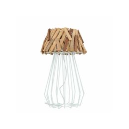 Licht-Erlebnisse Tischlampe (B)35 x (H)62 cm in Holz (Natur) Wei&szlig; | Gr.: onesize