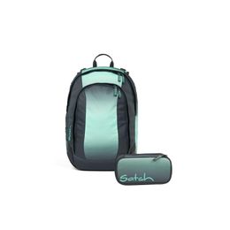 Satch Schulrucksack-Set AIR Gradient Mint 2-teilig in Grau/Mint | Gr.: onesize