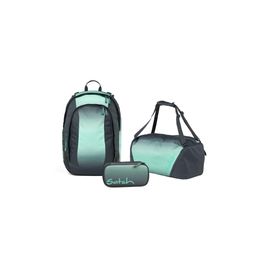 Satch Schulrucksack-Set AIR Gradient Mint 3-teilig in Grau/Mint | Gr.: onesize