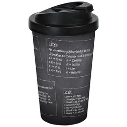 GEDA LABELS Coffee to go Becher Mathe in Schwarz - 400 ml | Gr.: onesize