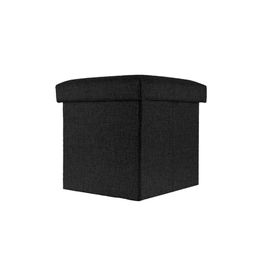 Intirilife Faltbarer Sitzhocker 30x30x30 cm in DIAMANT SCHWARZ | Gr.: onesize