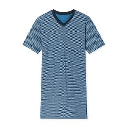 Schiesser Nachthemd Comfort in Blau | Gr.: 54