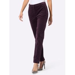 CR&Eacute;ATION L creation L Baumwoll-Modal-Cordhose in aubergine | Gr.: 19