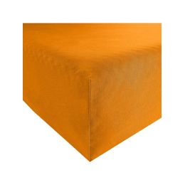 REDBEST Single-Jersey Spannbettlaken Denver in orange | Gr.: 140x200 cm - 160x200 cm