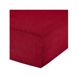 Erwin M&uuml;ller Erwin M&uuml;ller Frottee Boxspring-Spannbettlaken F&uuml;ssen in bordeaux | Gr.: 90x190 cm - 100x200 cm