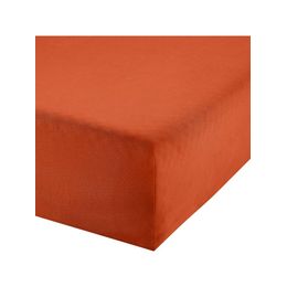 REDBEST Single-Jersey Boxspring-Spannbettlaken Denver in terra | Gr.: 90x190 cm - 100x200 cm