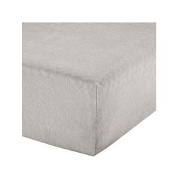 Erwin M&uuml;ller Erwin M&uuml;ller Frottee Boxspring-Spannbettlaken F&uuml;ssen in silber | Gr.: 180x220 cm - 200x220 cm
