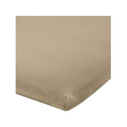 REDBEST Single-Jersey Topper-Spannbettlaken Denver in taupe | Gr.: 90x190 cm - 100x200 cm