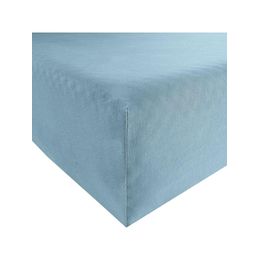 REDBEST Single-Jersey Spannbettlaken Denver in rauchblau | Gr.: 90x190 cm - 100x200 cm