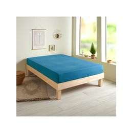 Traumschlaf Spannbettlaken Single Jersey in blau | Gr.: 120x200 cm - 130x200 cm