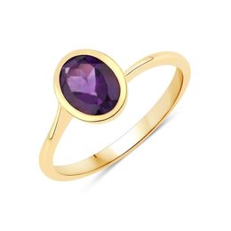 Rafaela Donata Ring Sterling Silber Amethyst in gelbgold | Gr.: 60