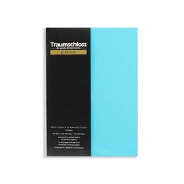 Traumschloss Premium Edel-Jersey Spannbettlaken in t&uuml;rkis | Gr.: 180x200 cm - 200x220 cm
