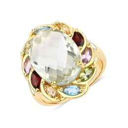 Rafaela Donata Ring Sterling Silber Amethyst in gelbgold | Gr.: 56