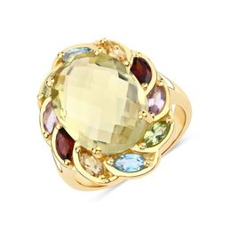 Rafaela Donata Ring aus Sterling Silber aus Lemonquarz in gelbgold | Gr.: 50