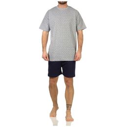 Normann Schlafanzug kurzarm Shorty Pyjama - 66112 in grau | Gr.: 50