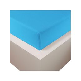 Traumschloss Premium Plus Edel-Jersey Spannbettlaken in t&uuml;rkis | Gr.: 140-160 x 200-220 cm