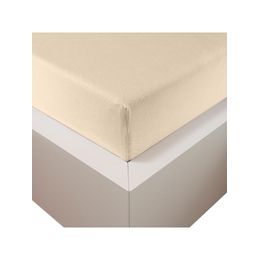Traumschloss Premium Plus Edel-Jersey Spannbettlaken in creme | Gr.: 140-160 x 200-220 cm