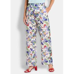GOLDNER Schlupfhose mit floralem Print in bunt / gemustert | Gr.: 44