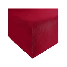 REDBEST Single-Jersey Spannbettlaken San Francisco in bordeaux | Gr.: 90x190 cm - 100x200 cm