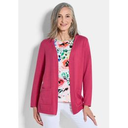 GOLDNER Elegante Strickjacke mit Kaschmir in koralle | Gr.: 38