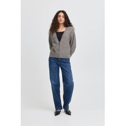 Ichi Langarm IHDASILA Loose fit in Dark grey melange | Gr.: M