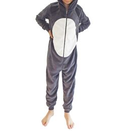 Normann Jumpsuit Overall Onesie Schlafanzug Tier - 50963 in Grau | Gr.: 140