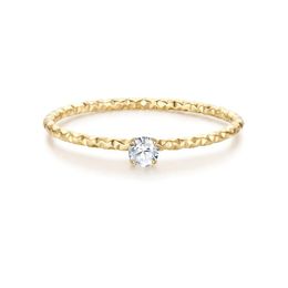 Eastside NY Ring aus Edelstahl mit Zirkonia in gelbgold | Gr.: 56