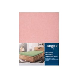 SETEX Feinbiber Spannbettlaken in rosa | Gr.: 180-200 x 200 cm