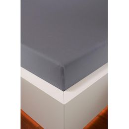 bellana jersey Spannbetttuch Nobel-Jersey Elasthan Spannbetttuch in grau | Gr.: 100 x 200