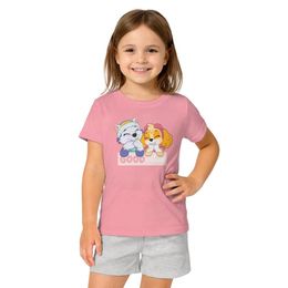 PAW PATROL Schlafanzug Good vibes Pyjama Set Kurzarm in grau/rosa | Gr.: 122/128