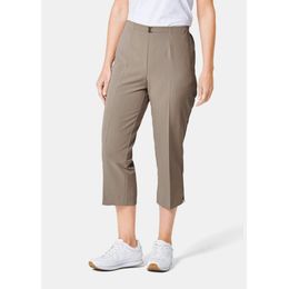 GOLDNER Kurzgr&ouml;&szlig;e: Schlupfhose Martha, bi-elastisch, 3/4 in sand | Gr.: 19