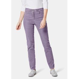 GOLDNER Damen Jeans Slim Fit LOUISA mit Stretch-Anteil in lavendel | Gr.: 48